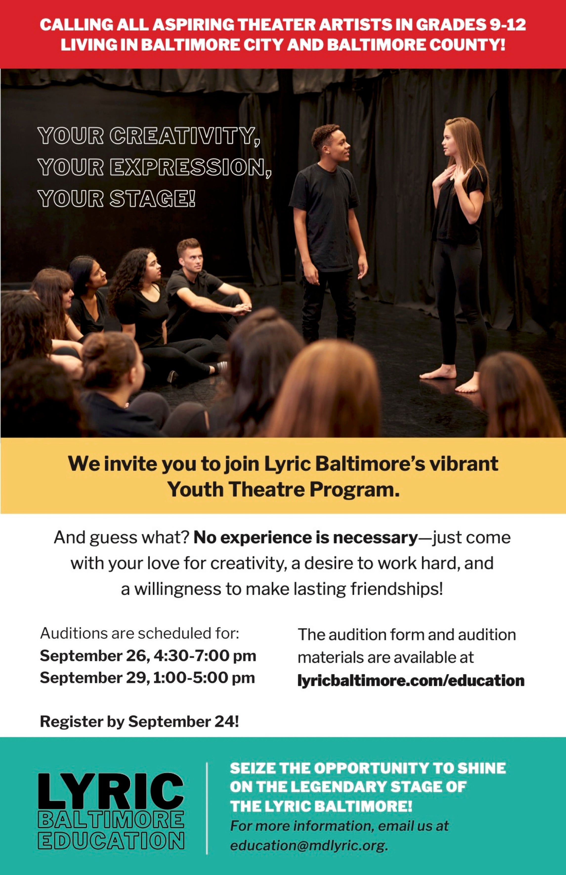 Lyric Baltimore Youth Theater | Lyric Baltimore
